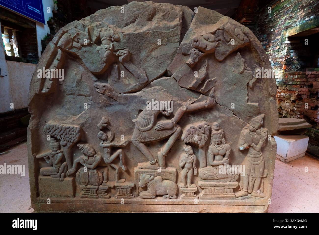 The bas-relief depicting Shiva performing 'tandava', a dance that ...