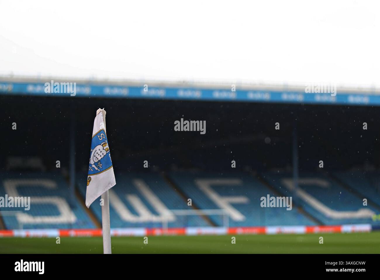 Sheffield, UK. 21st Apr, 2025. A corner flag at Hillsborough before the ...
