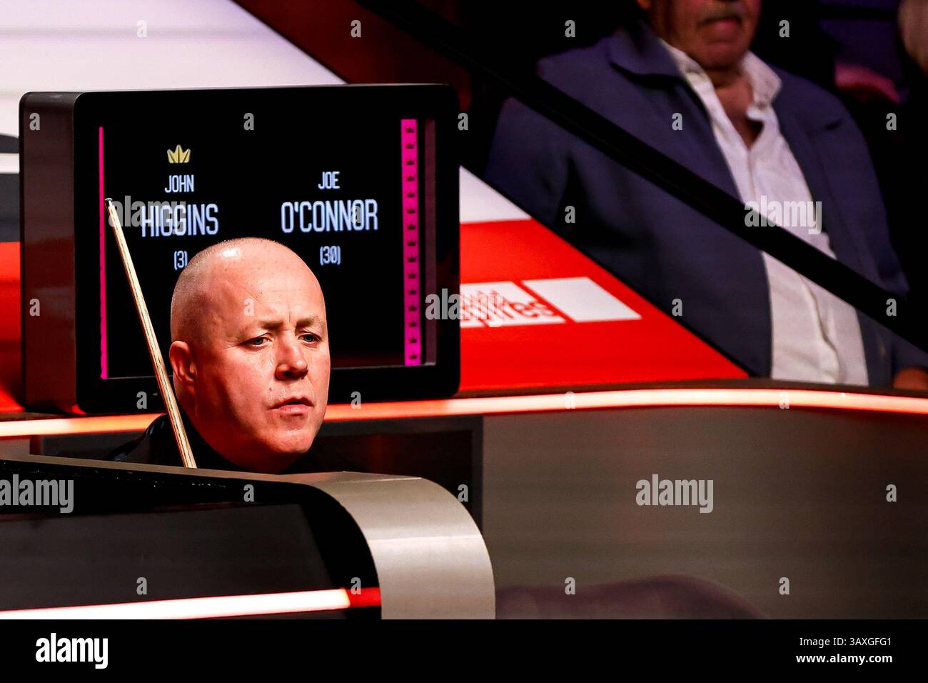 Sheffield, UK. 21st Apr, 2025. John Higgins during the 2025 Halo World ...