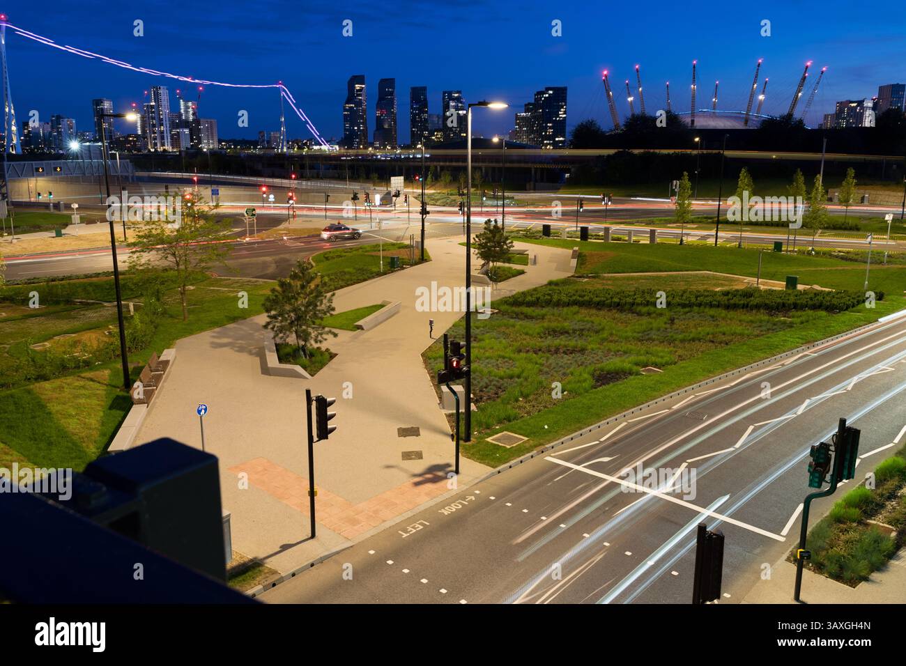 Tidal basin roundabout connecting to southbound entrance to Silvertown ...