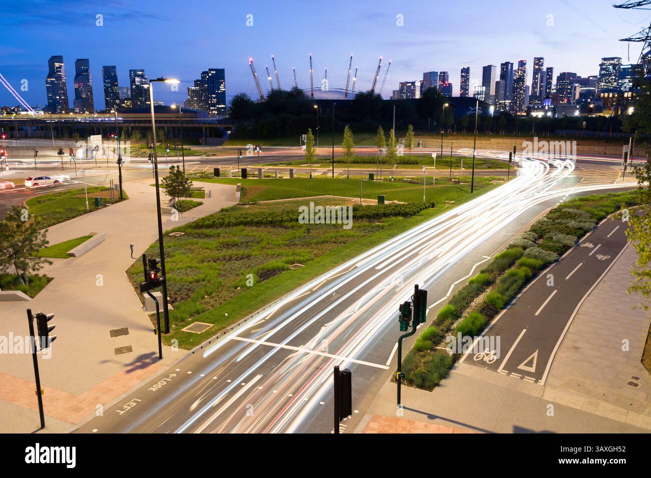 Tidal basin roundabout connecting to southbound entrance to Silvertown ...