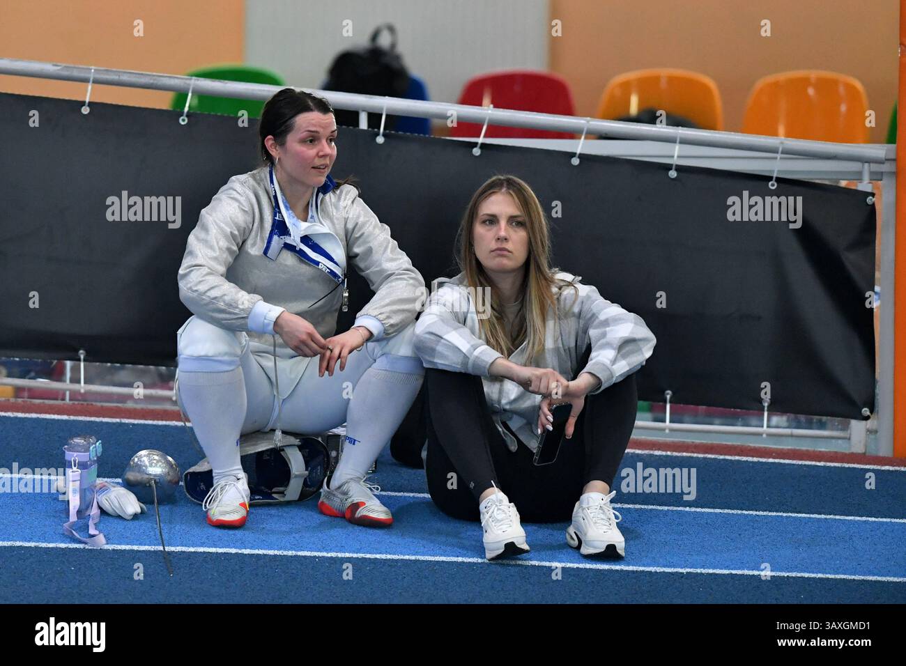 Kyiv, Ukraine. 19th Apr, 2025. Kyiv, Ukraine April 19, 2025 Olga Kharlan and Alina Komashchuk ...