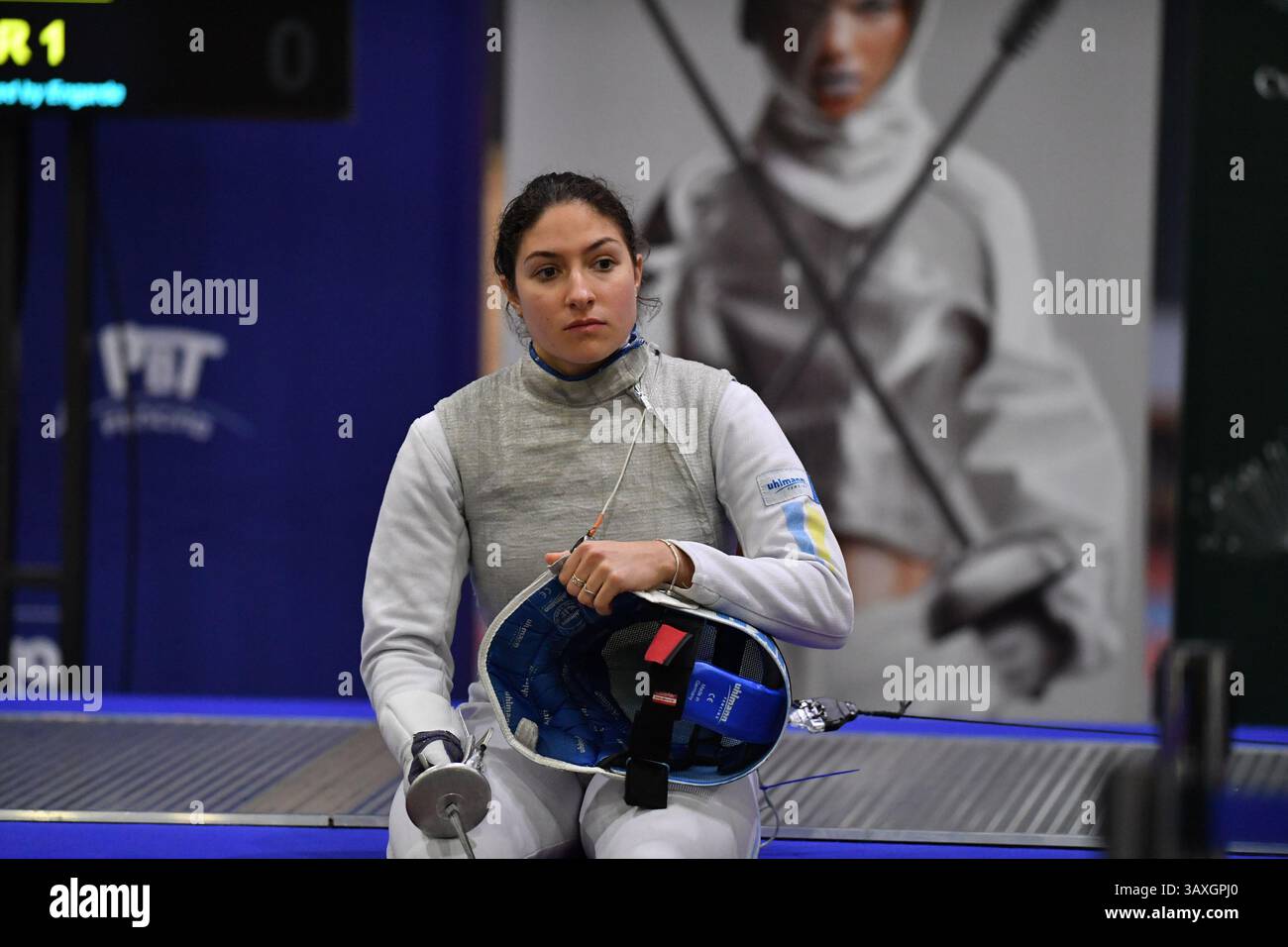 Kyiv,Ukraine April 19, 2025 Olga Sopit during the Ukrainian Fencing Championship 2025 in Kyiv ...