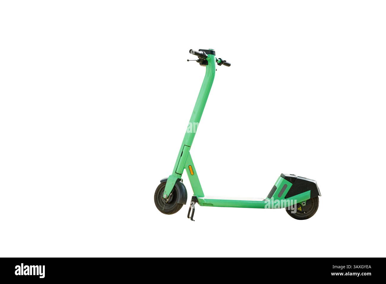 light green scooter isolated on white background Stock Photo - Alamy