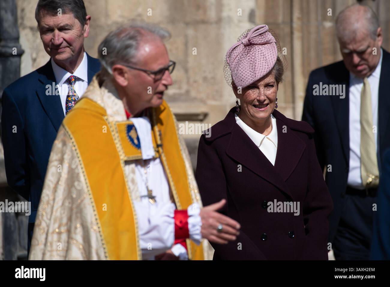 Windsor, UK. 21st April, 2025. Vice Admiral Sir Timothy Laurence (L-R ...