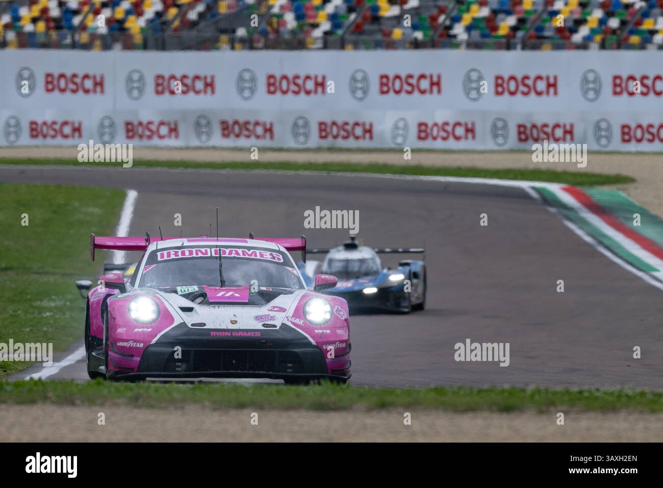 Imola, Italy. 20 April, 2025. IRON DAMES #85 LMGT3 (MARTIN, FREY ...
