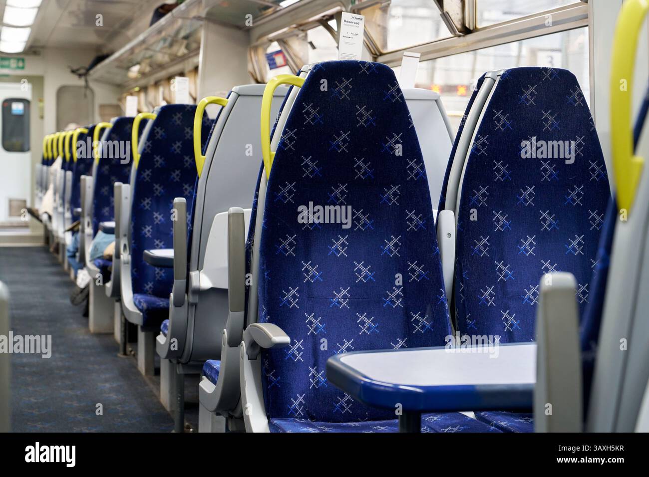 ScotRail saltire design moquette covering seating inside Class 156 ...