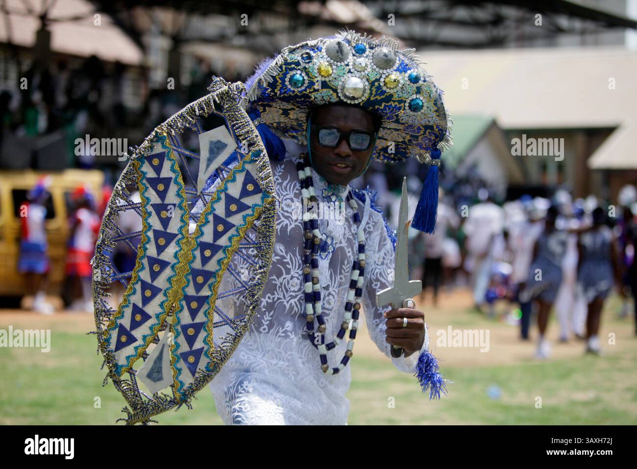 A participant wears a costume as the Lagos Fanti Carnival returns in ...