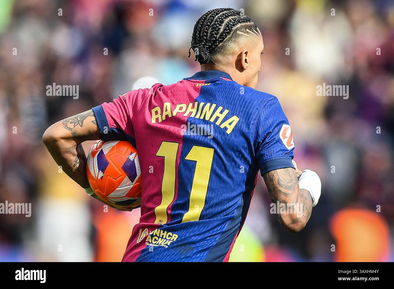 Raphael DIAS BELLOLI (Raphinha) of Barcelona celebrates his goal during ...