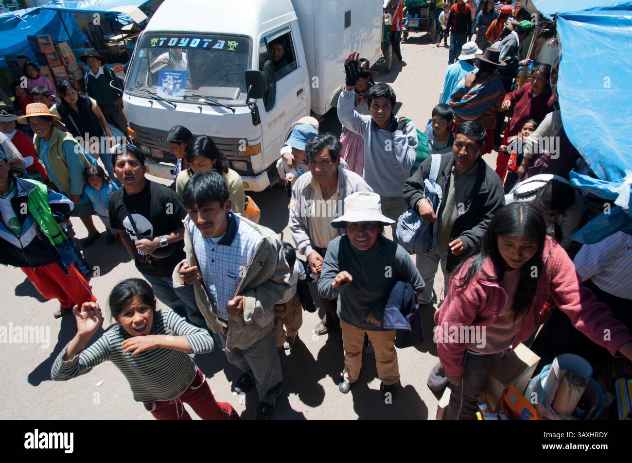 Oct 22, 2016 - Peru - Sicuani city, Cusco, Peru. People waiting the ...