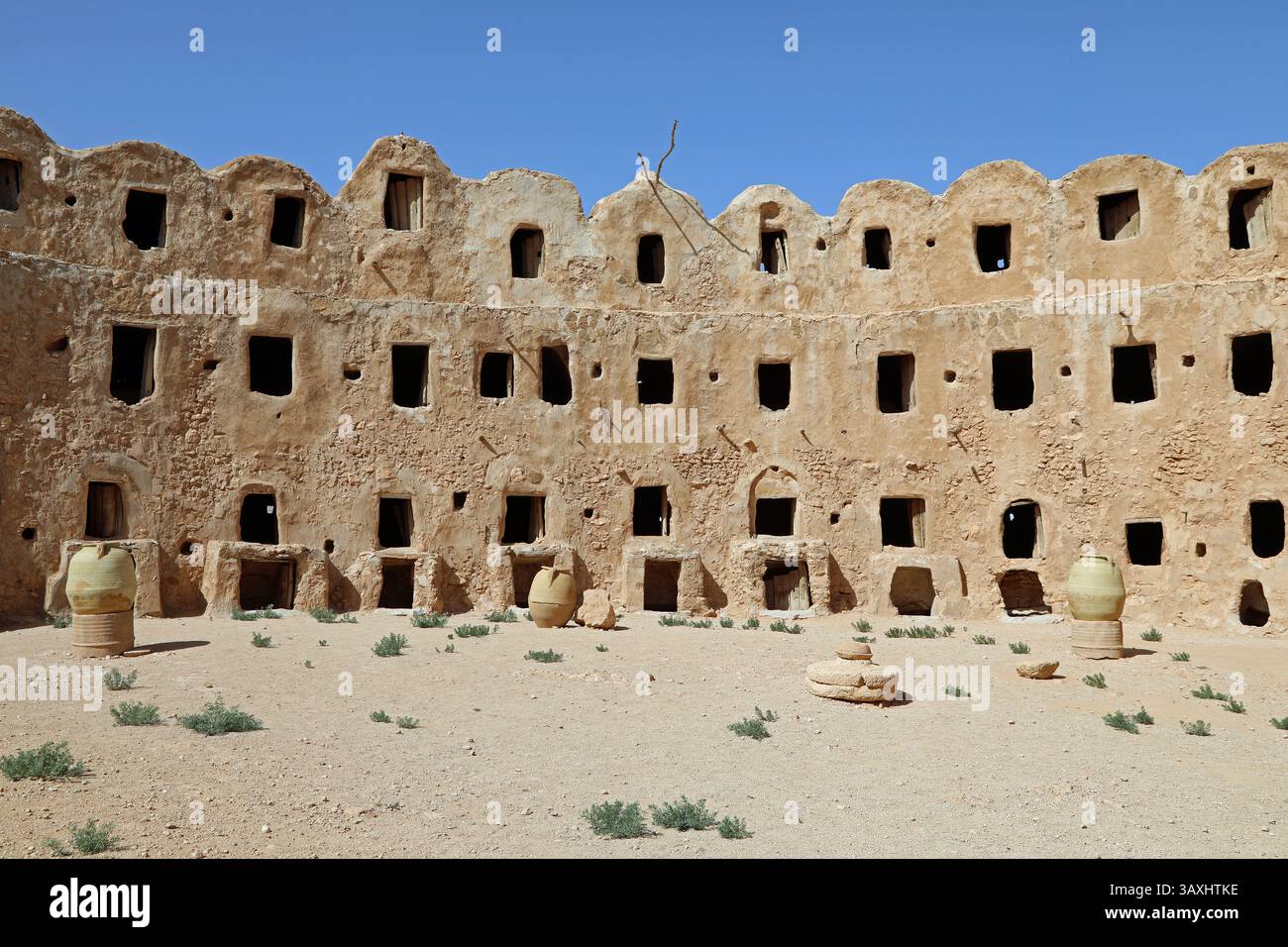 Acient fortified storage facility of Qasr al Haj in Libya Stock Photo ...
