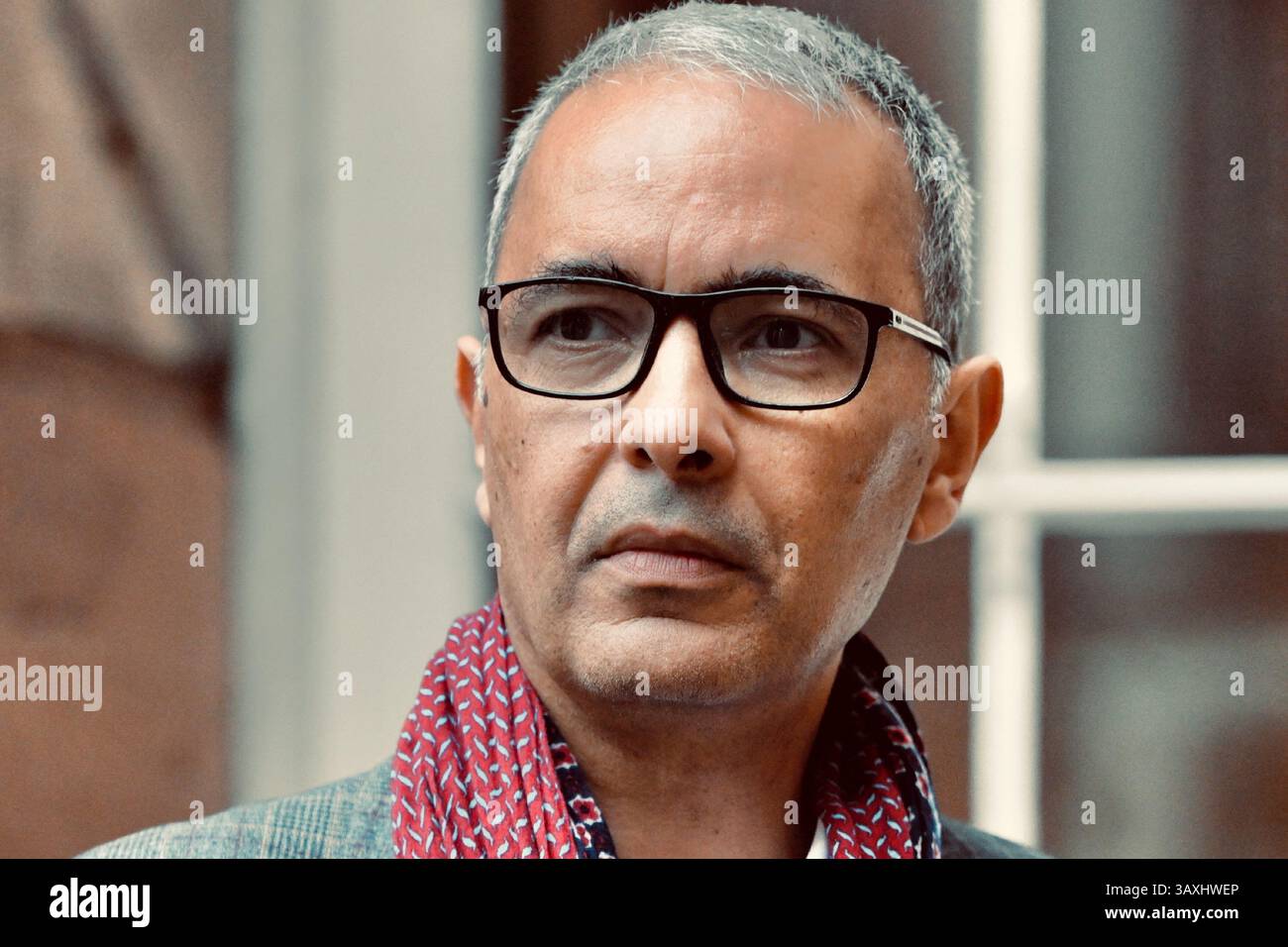 Strasbourg, France. 16th Apr, 2025. Kamel Daoud writer at the closing ...