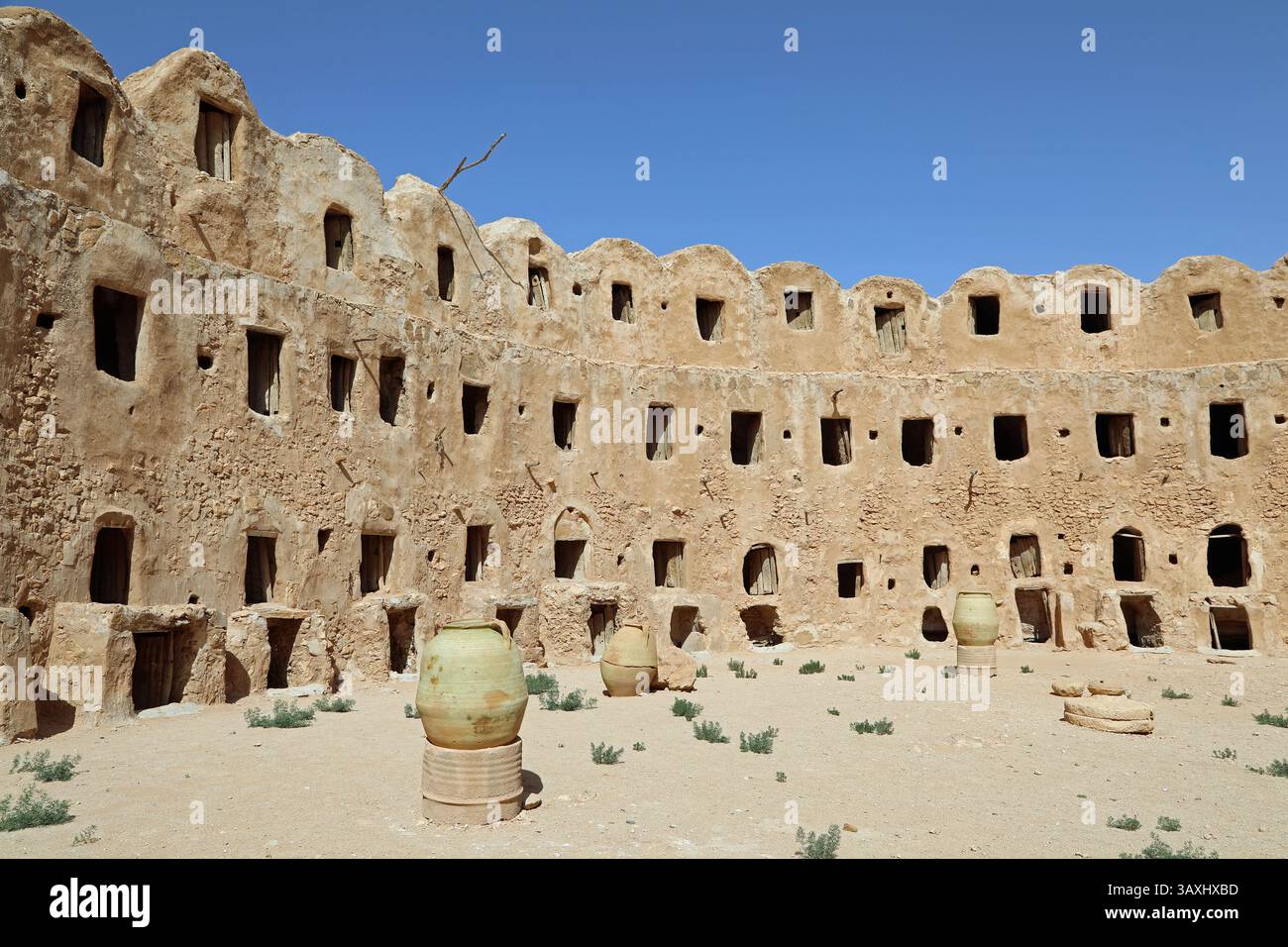 Acient fortified storage facility of Qasr al Haj in Libya Stock Photo ...