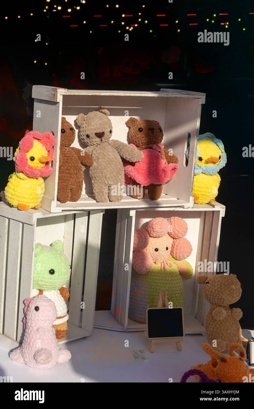 Handmade Crochet Stuffed Animals Display: Cute Collection of Teddy ...