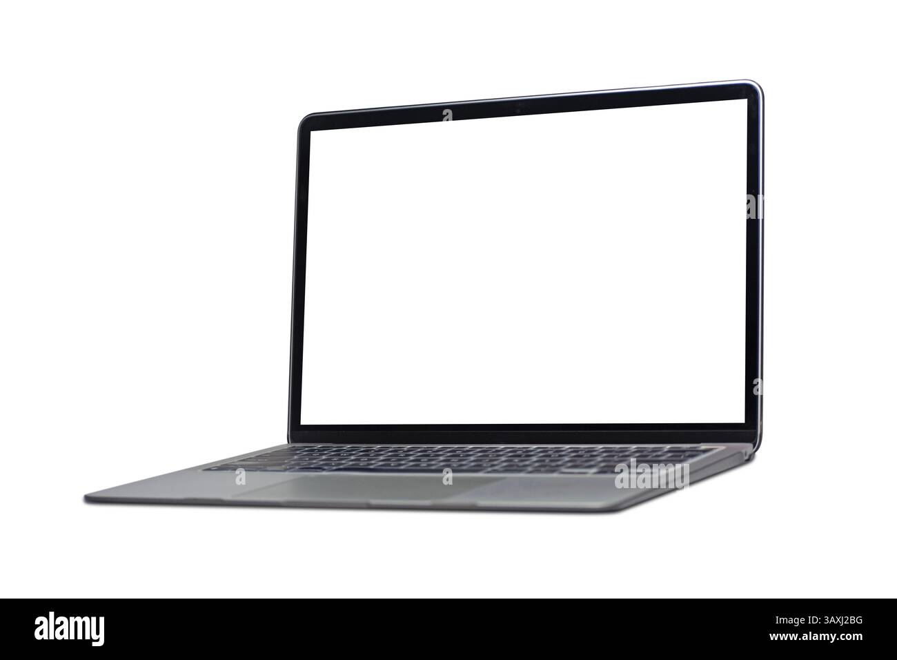 High-resolution image of a modern laptop with a white background, ideal ...