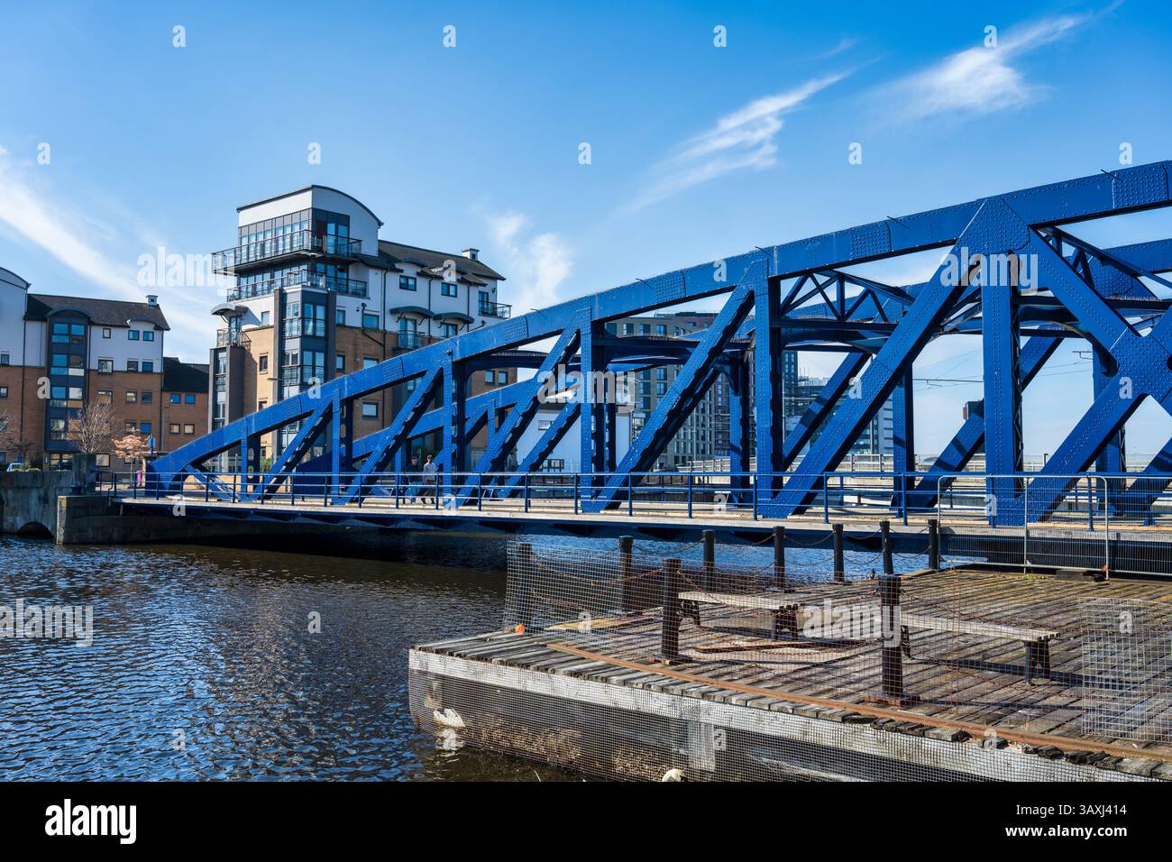 Refurbished Victoria Swing Bridge linking The Shore to Rennie’s Isle in ...