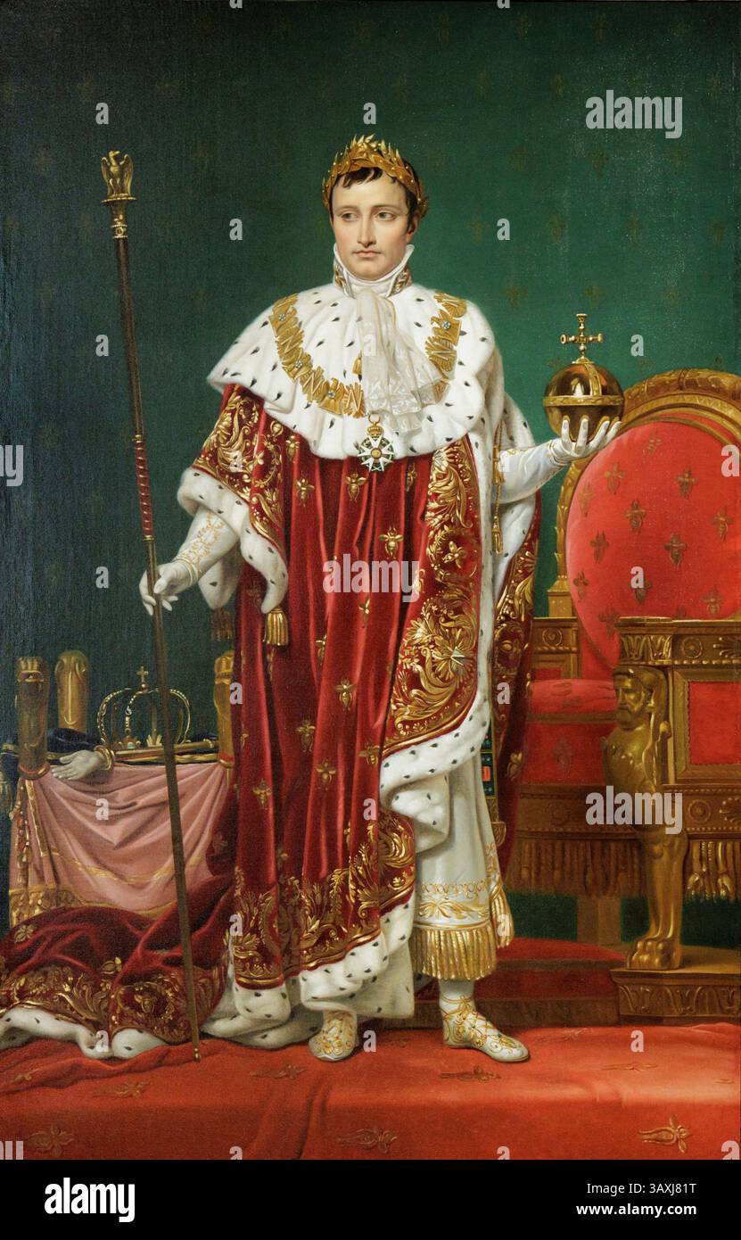 Portrait of Napoleon Bonaparte in coronation robes By Jacques Louyis ...