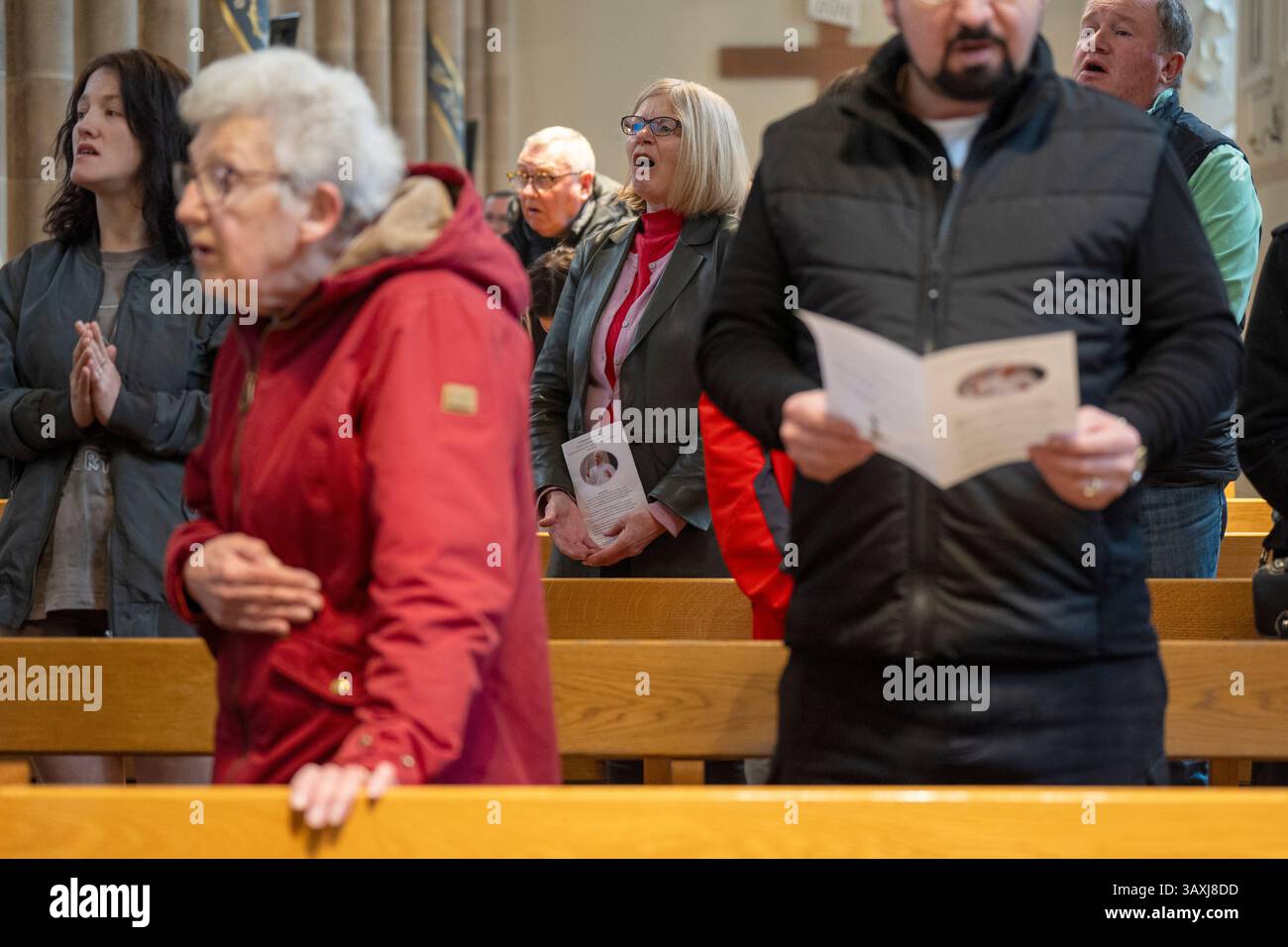 Members of the congregation during a special Easter Monday Mass at St ...