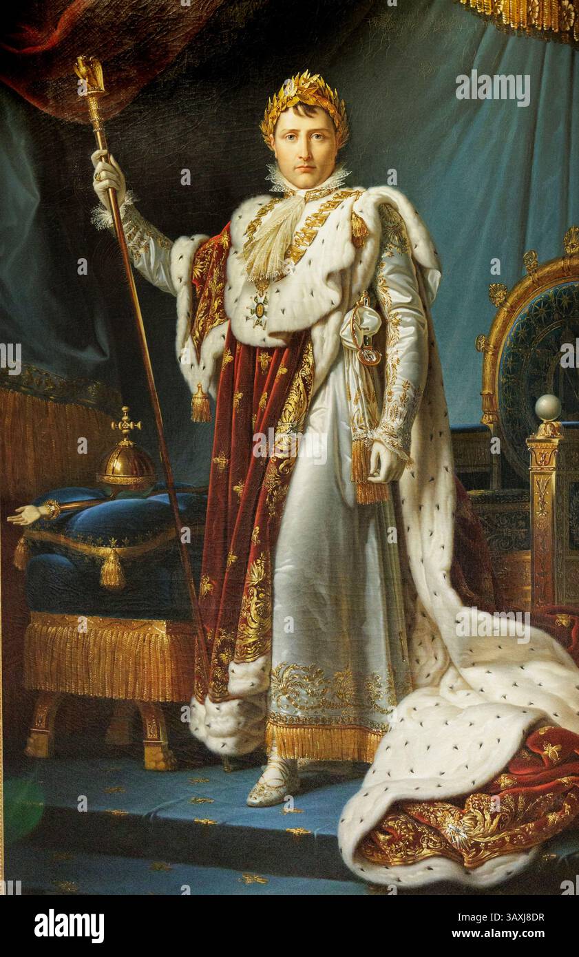 Portrait of napoleon bonaparte in coronation robes by jacques louis hi ...