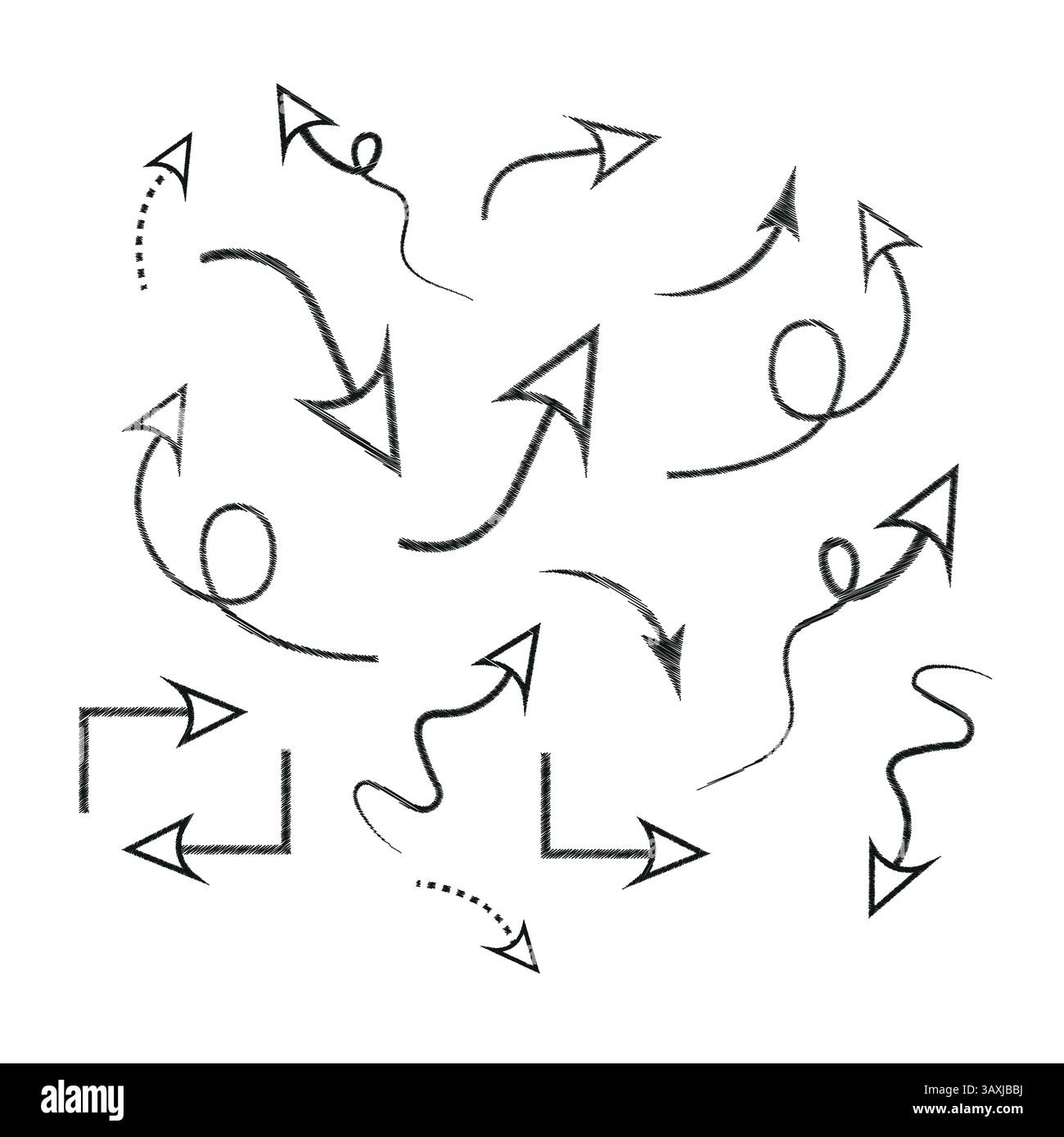 Set swipe up arrows Cut Out Stock Images & Pictures - Alamy