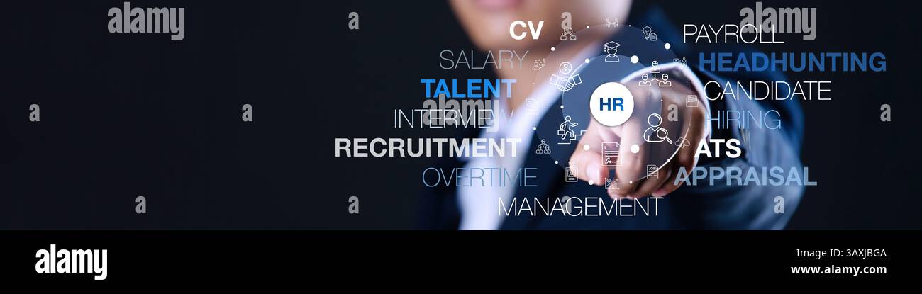 Human resources and recruitment. LinkedIn Cover image illustration ...
