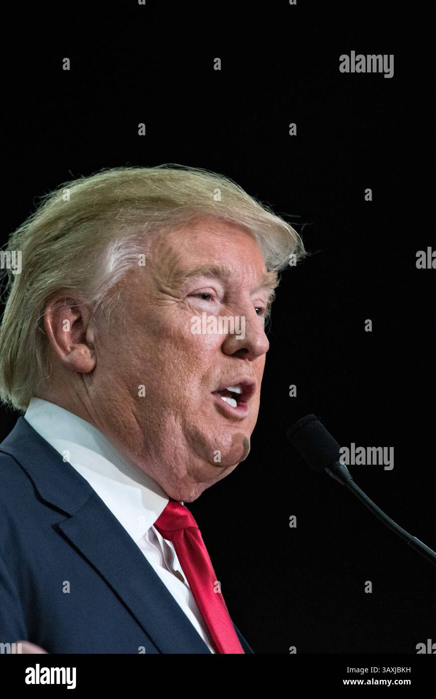 Donald trump side profile hi-res stock photography and images - Alamy
