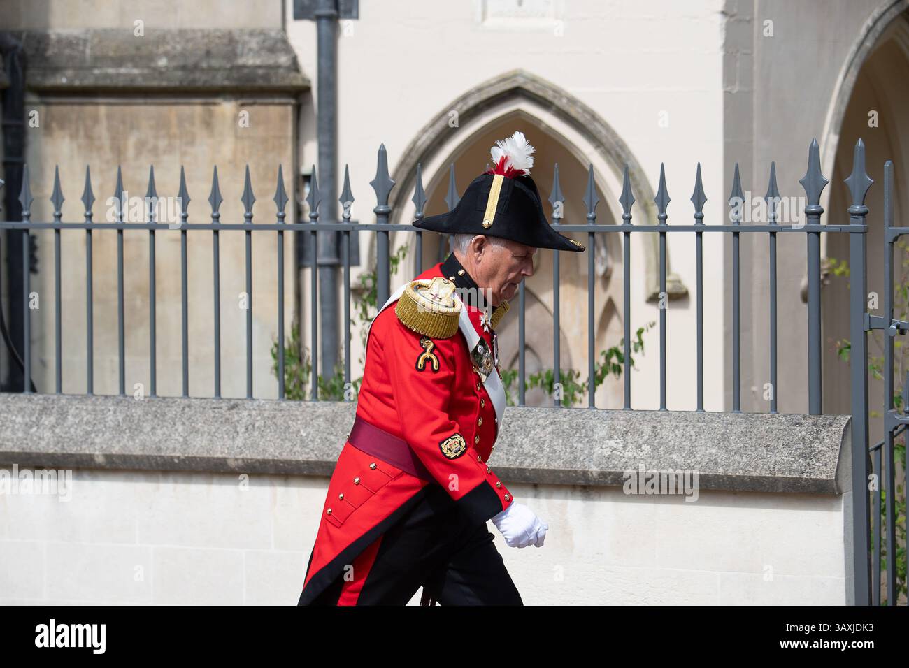 Windsor, UK. 21st April, 2025. Military Knight, Terry Pendry after ...