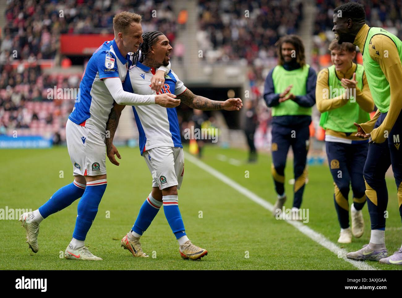 Blackburn Rovers' Tyrhys Dolan celebrates scoring their side's first ...