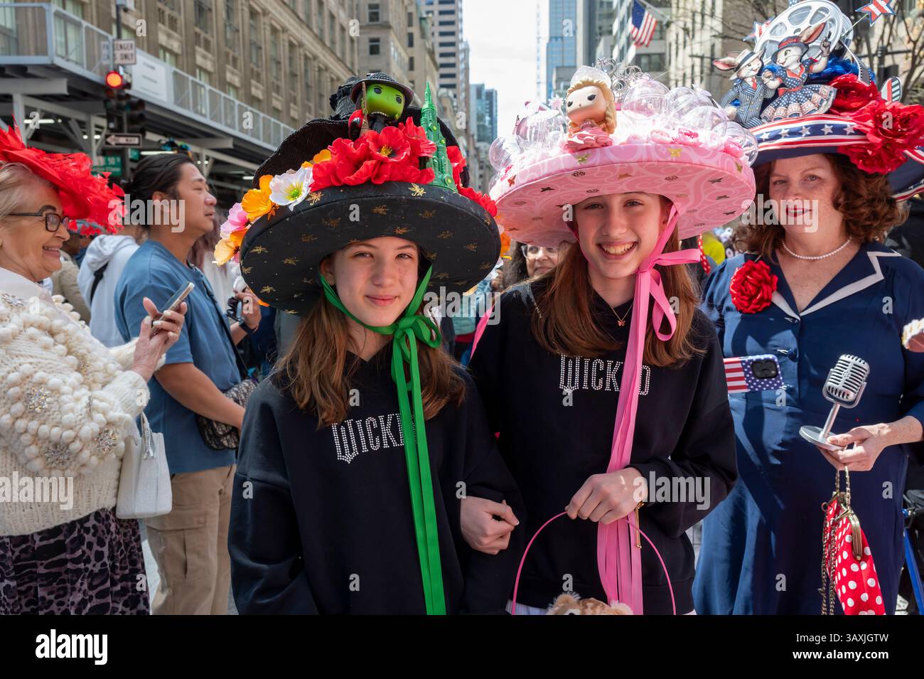 New York, United States. 20th Apr, 2025. People participate with ...