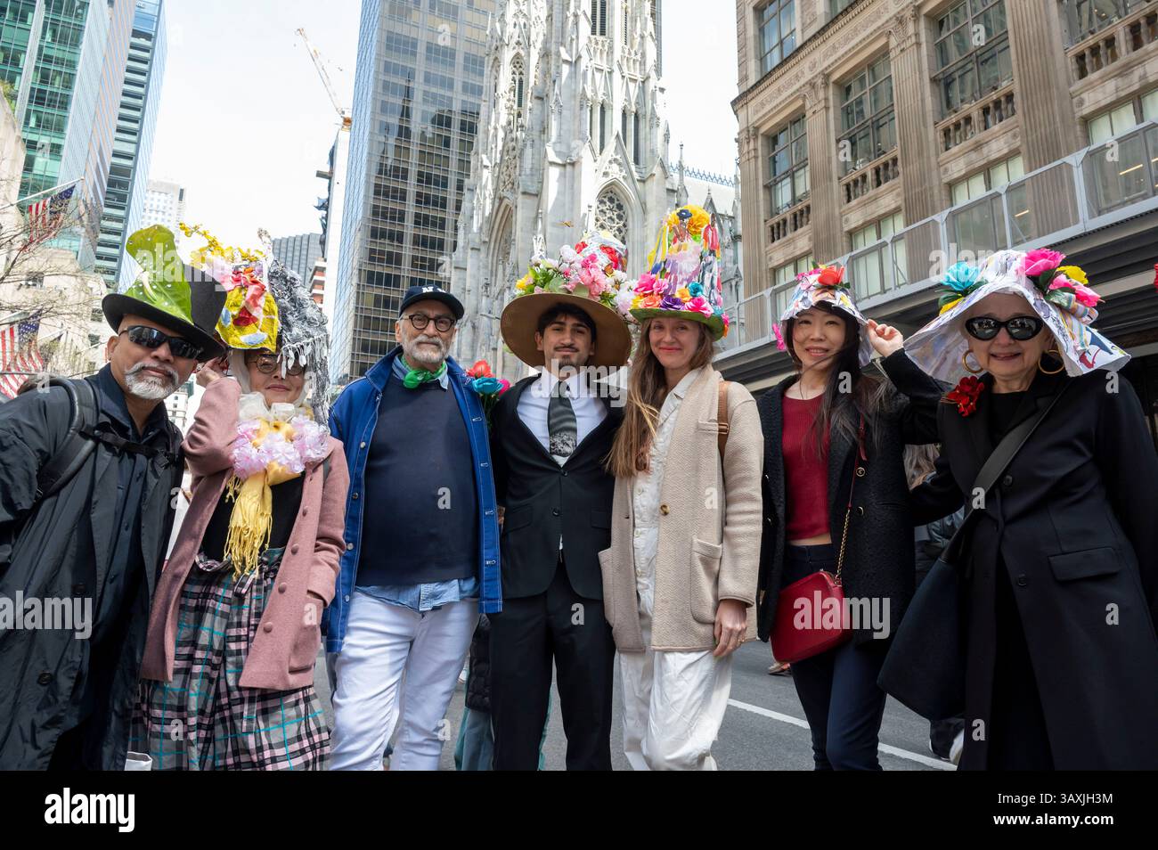New York, United States. 20th Apr, 2025. People participate with ...