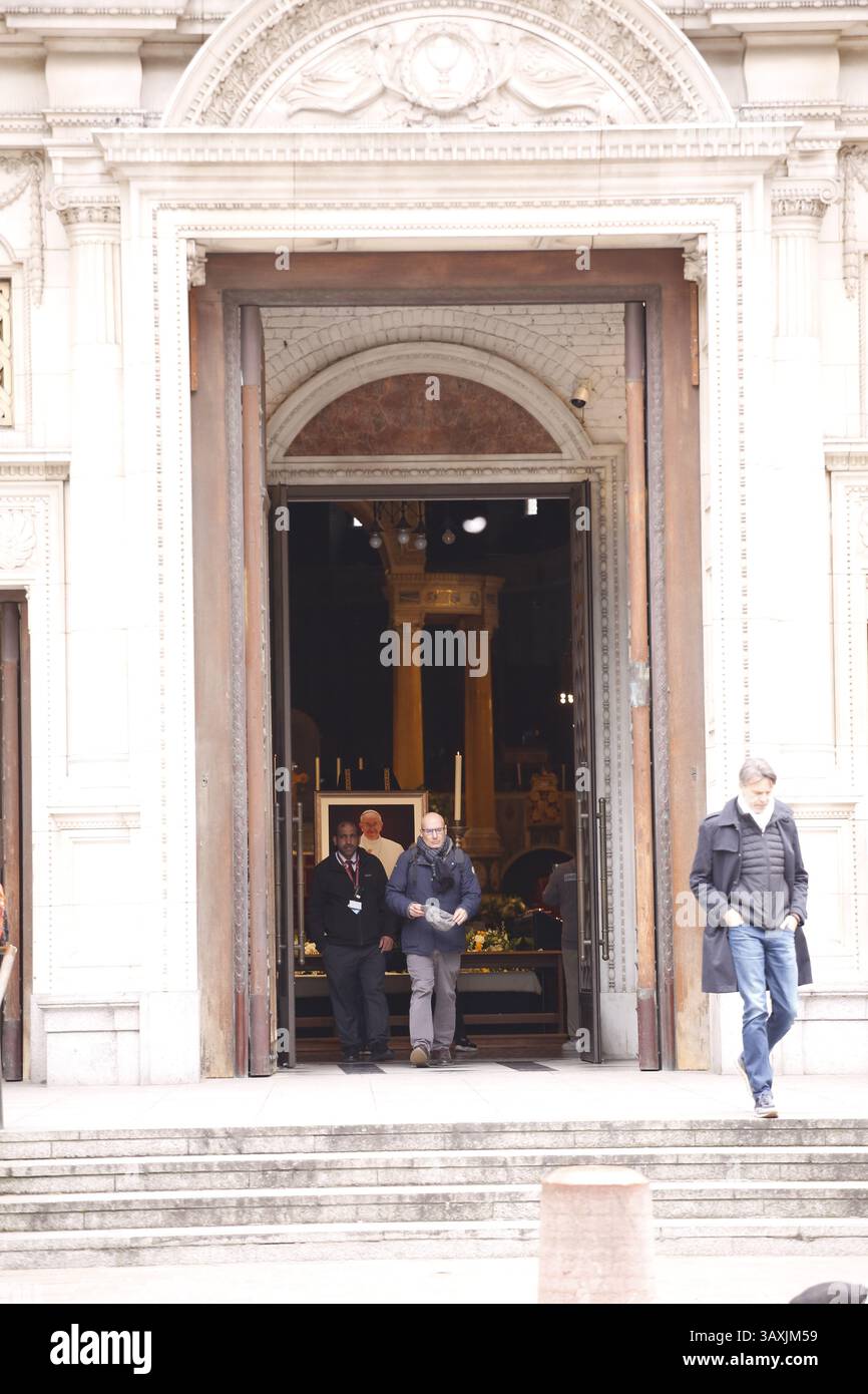 21st April 2025, Westminster, London UK Pope Mourned in London The ...