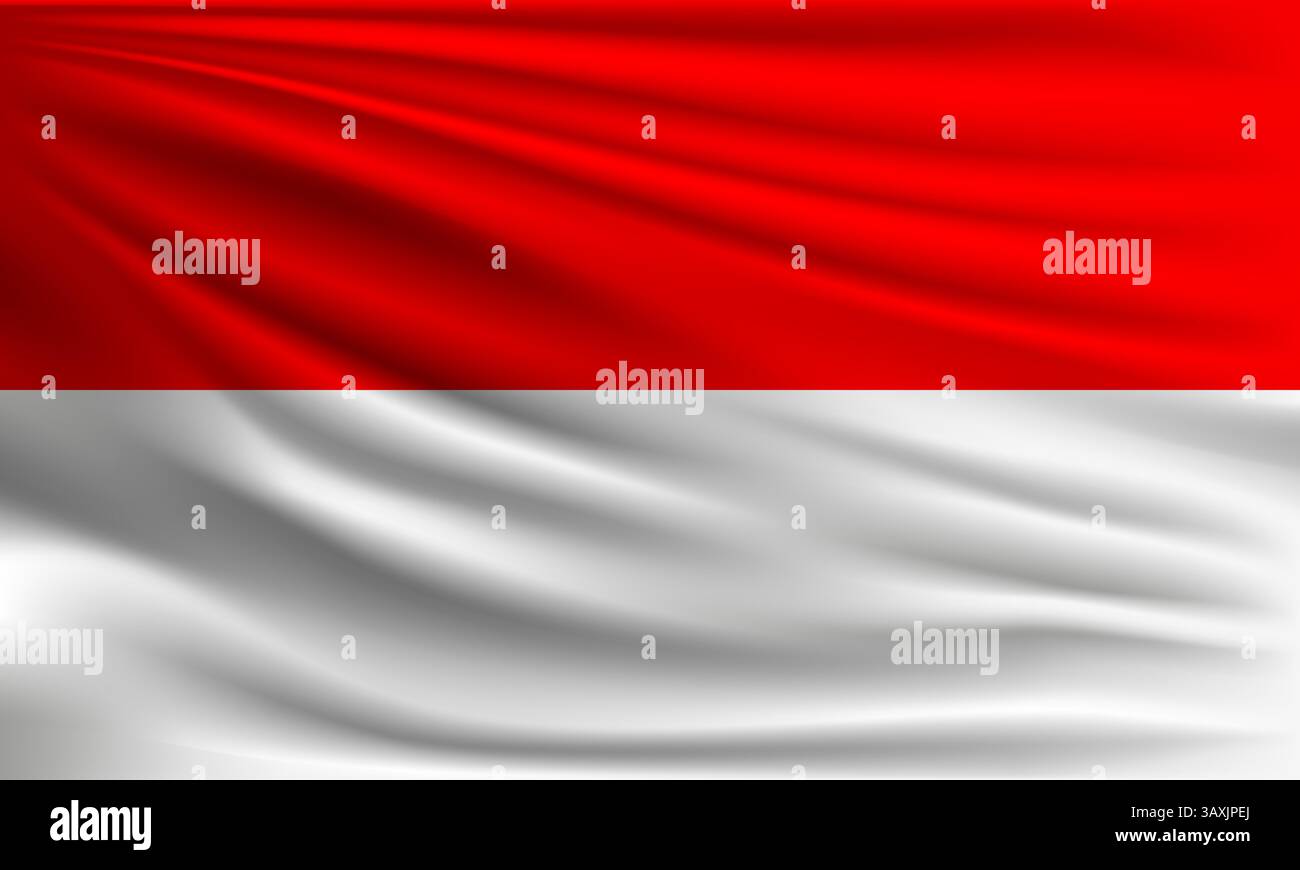 Indonesia waving official flag style Stock Vector Images - Alamy