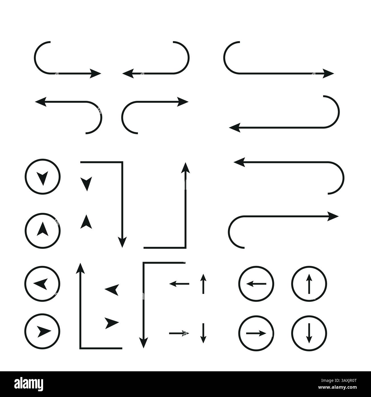 Set swipe up arrows Cut Out Stock Images & Pictures - Alamy