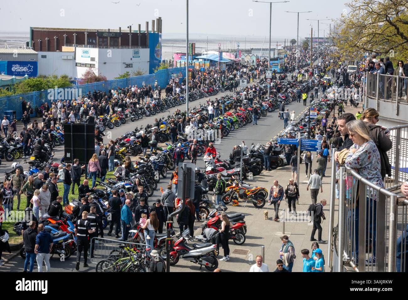 Southend Essex 21st Apr 2025 Southend Shakedown iconic seafront motorcycle event bringing ...