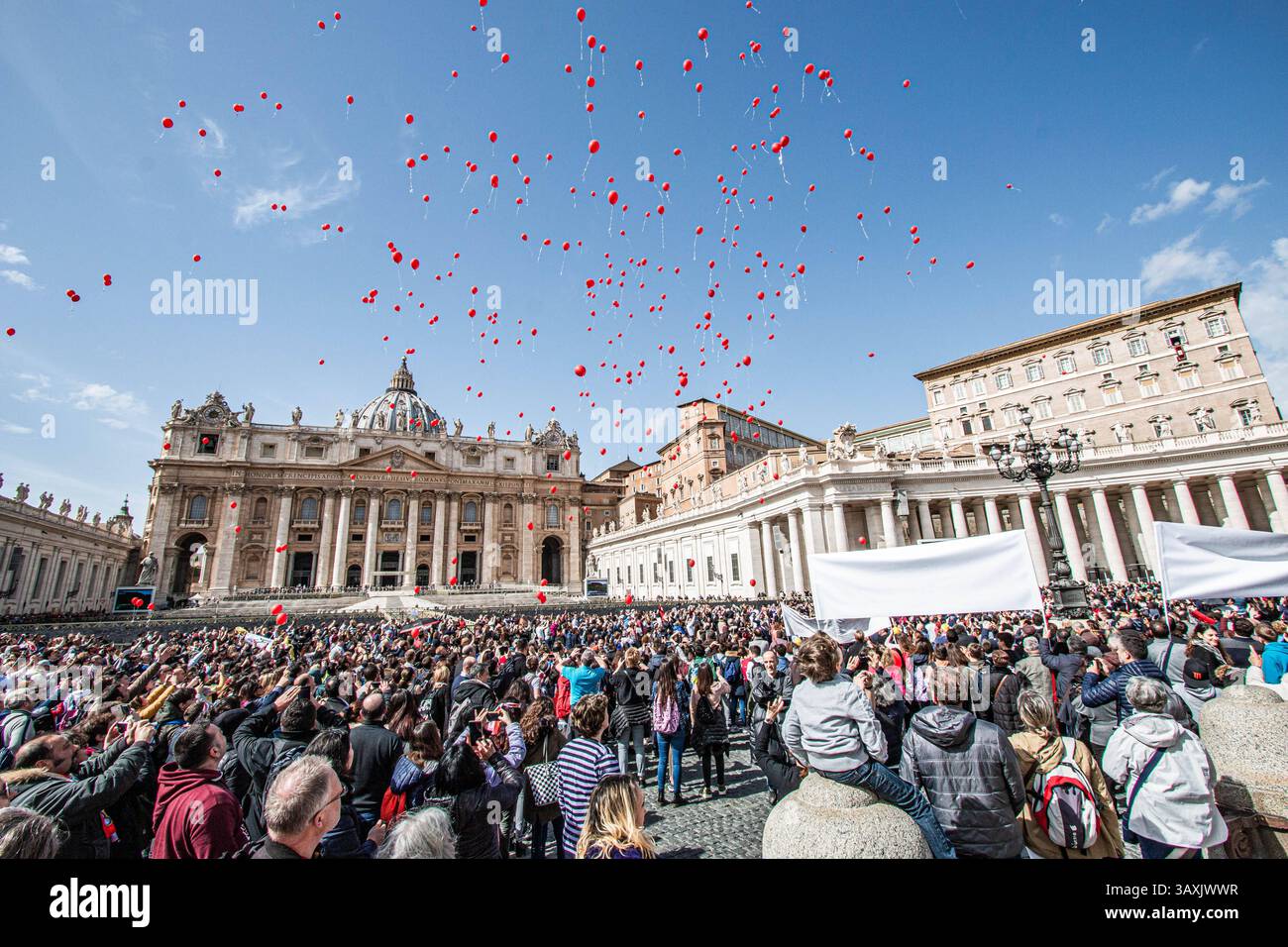 Besuch bei Papst Franziskus in Rom 2018 Piazza San Pietro, Petersplatz ...