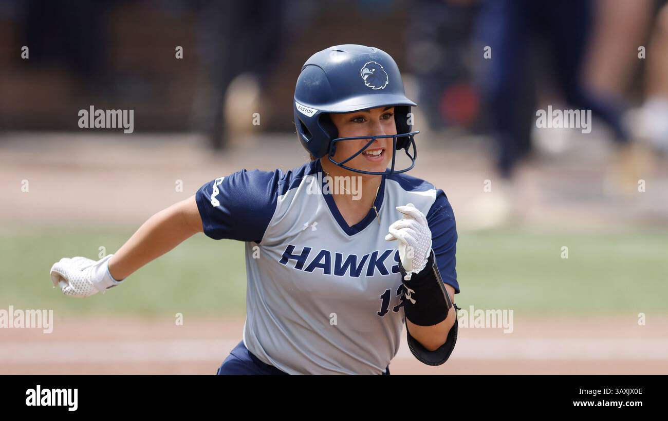 Monmouth outfielder Kylee McLain (13) during an NCAA softball game ...