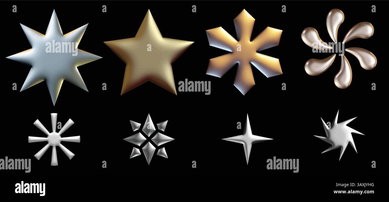 Unique symmetrical shapes Stock Vector Images - Alamy