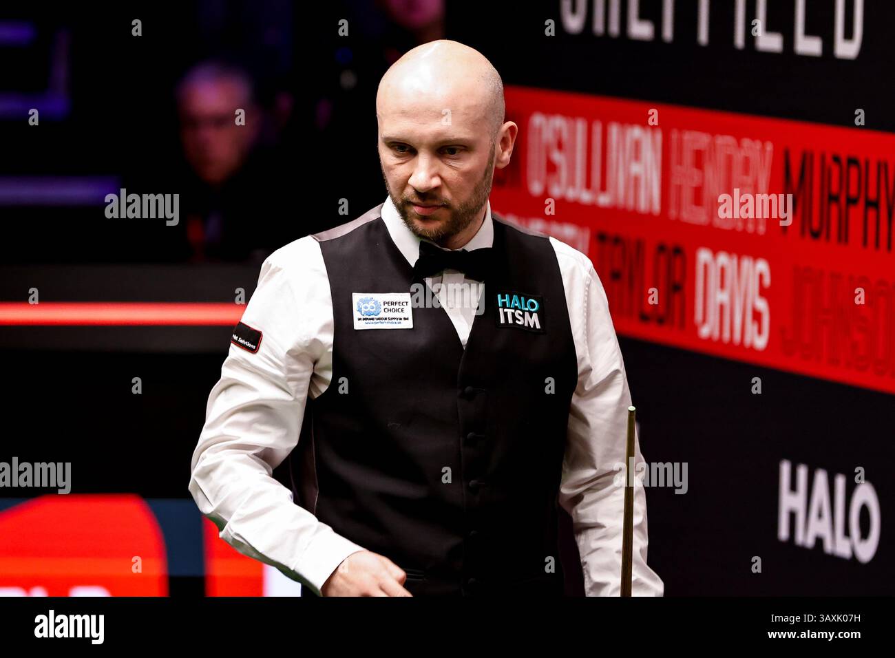 Sheffield, UK. 21st Apr, 2025. Zak Surety reacts during the 2025 Halo ...
