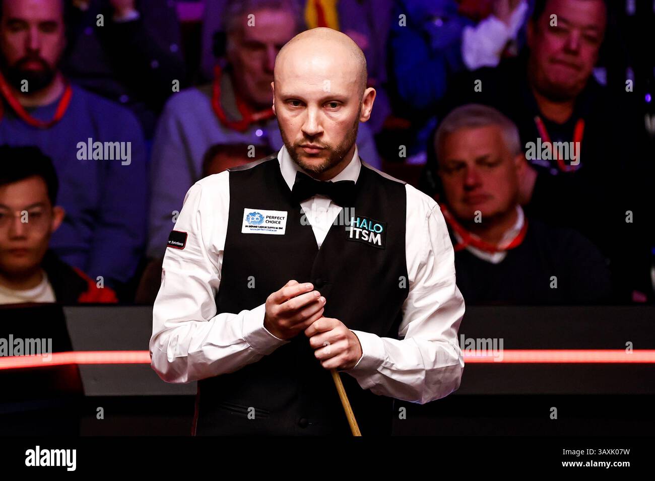 Sheffield, UK. 21st Apr, 2025. Zak Surety reacts during the 2025 Halo ...