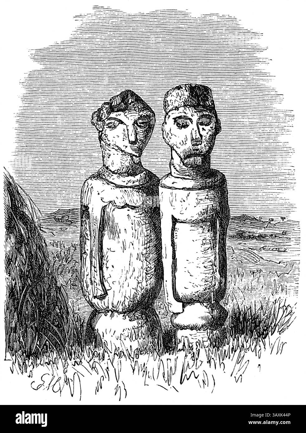 November 18, 2014 - Two idols from Ubudschwa, Africa, Illustration ...