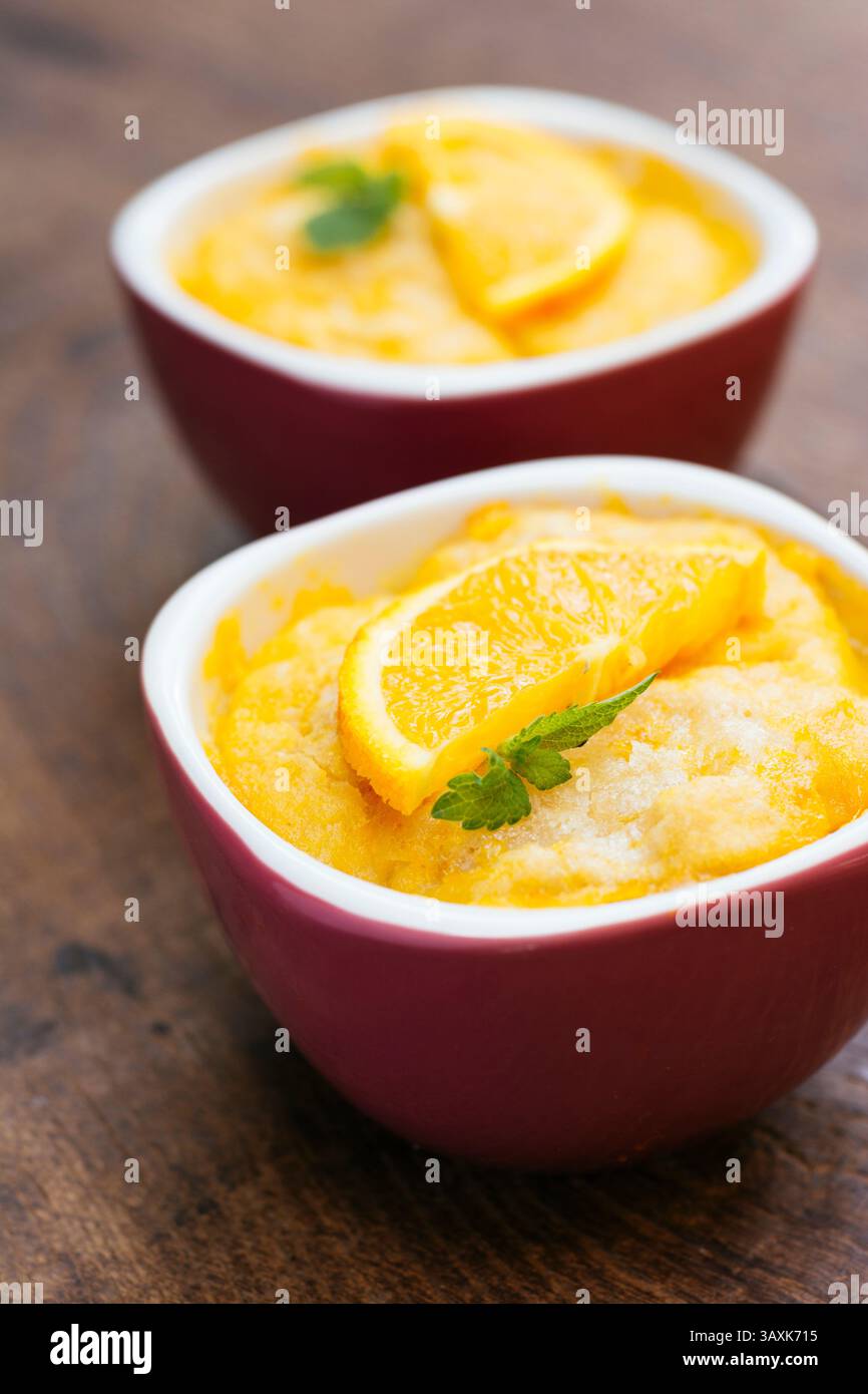 Self-Saucing Orange Pudding Cake Stock Photo - Alamy