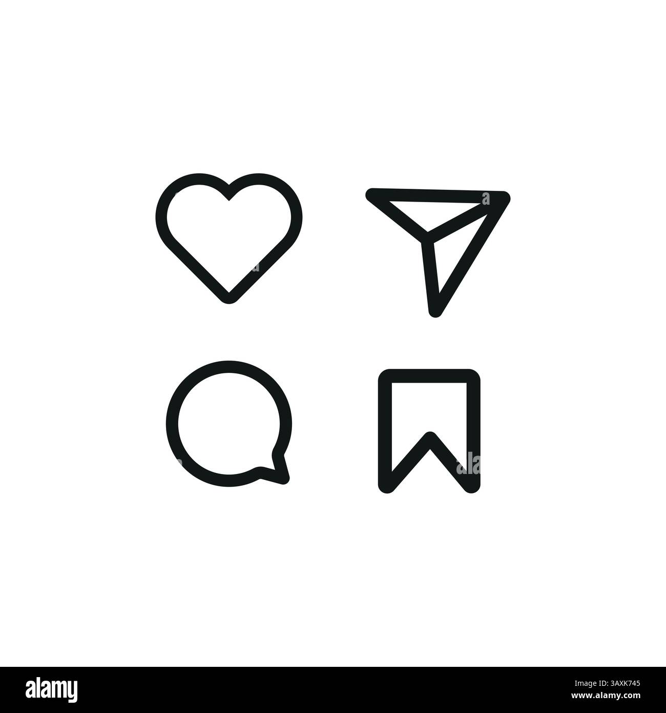 Social media Instagram with interface buttons, line and solid icons ...