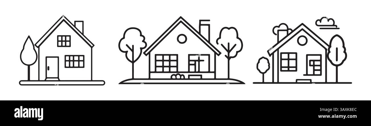 Residential chimneys Stock Vector Images - Alamy