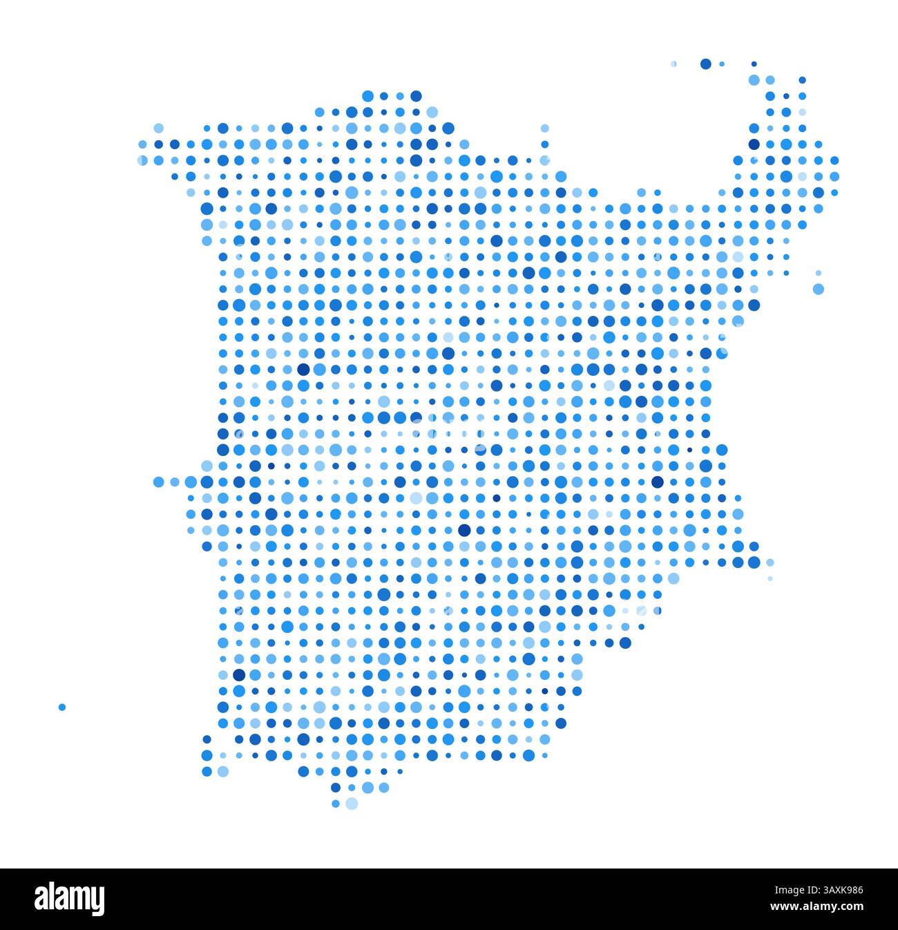 Ko Samui Dot Map. Island Digital Style Shape. Ko Samui vector image ...
