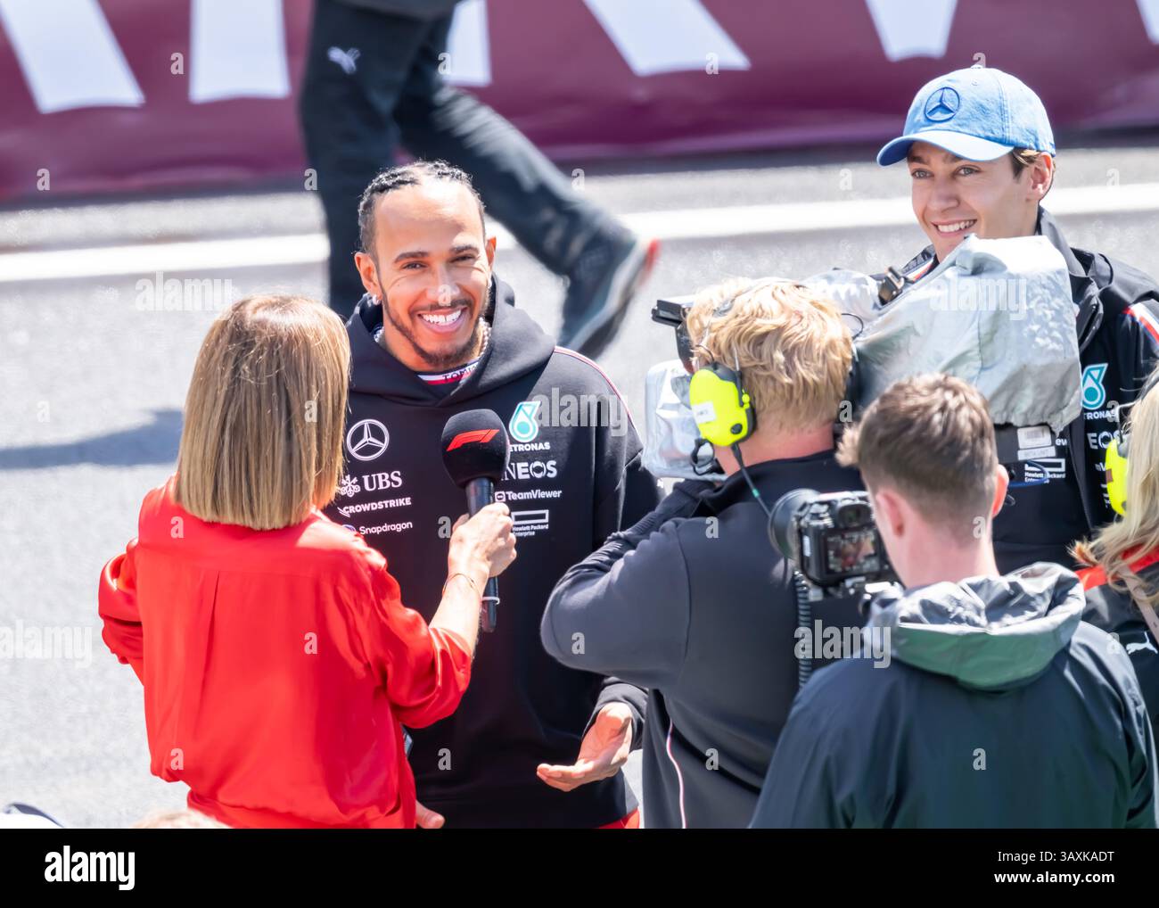 George Russell, Lewis Hamilton, British Grand Prix - Silverstone 2024 ...