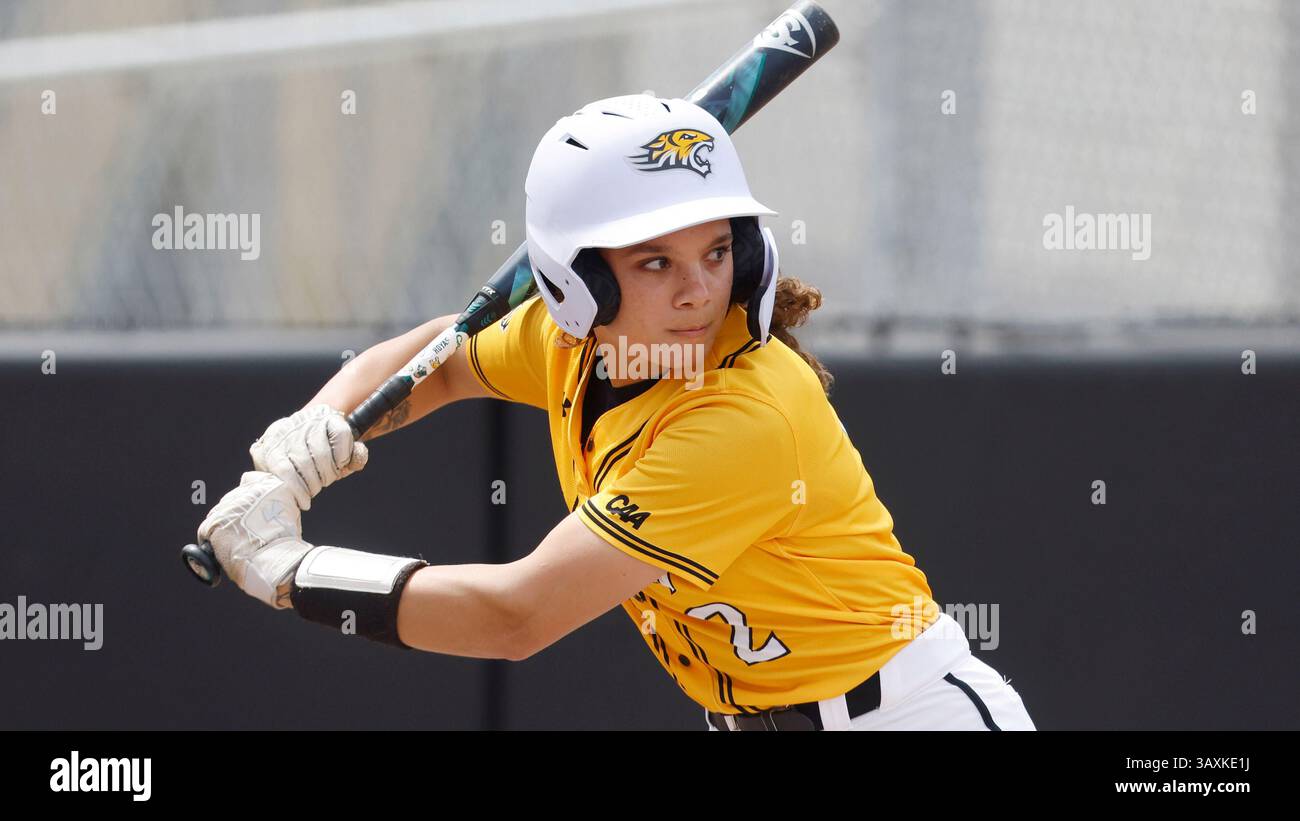 Towson infielder Alyssa Myint (2) during an NCAA softball game against ...