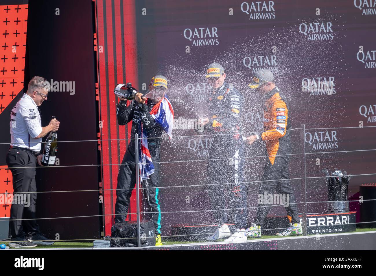 Max Verstappen, Lewis Hamilton, Lando Norris,British Grand Prix - Silverstone 2024 Stock Photo ...