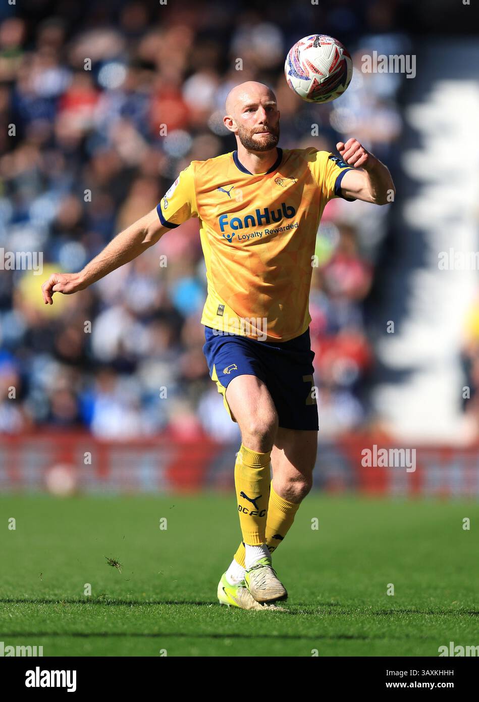 Derby County's Matt Clarke in action during the Sky Bet Championship ...