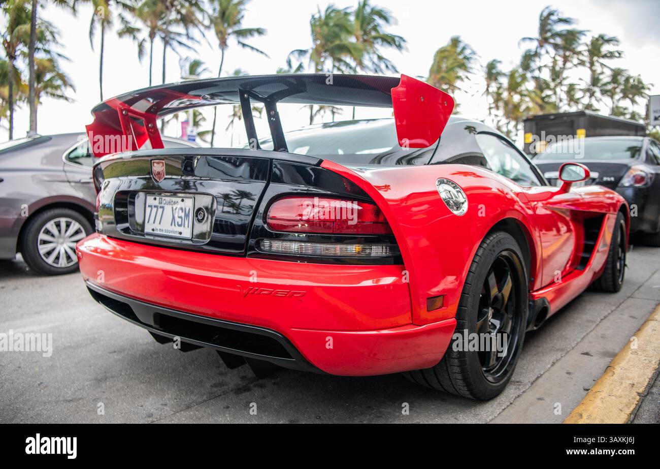 Miami, Florida, USA - December 07, 2024: 2008 Dodge Viper sportscar ...