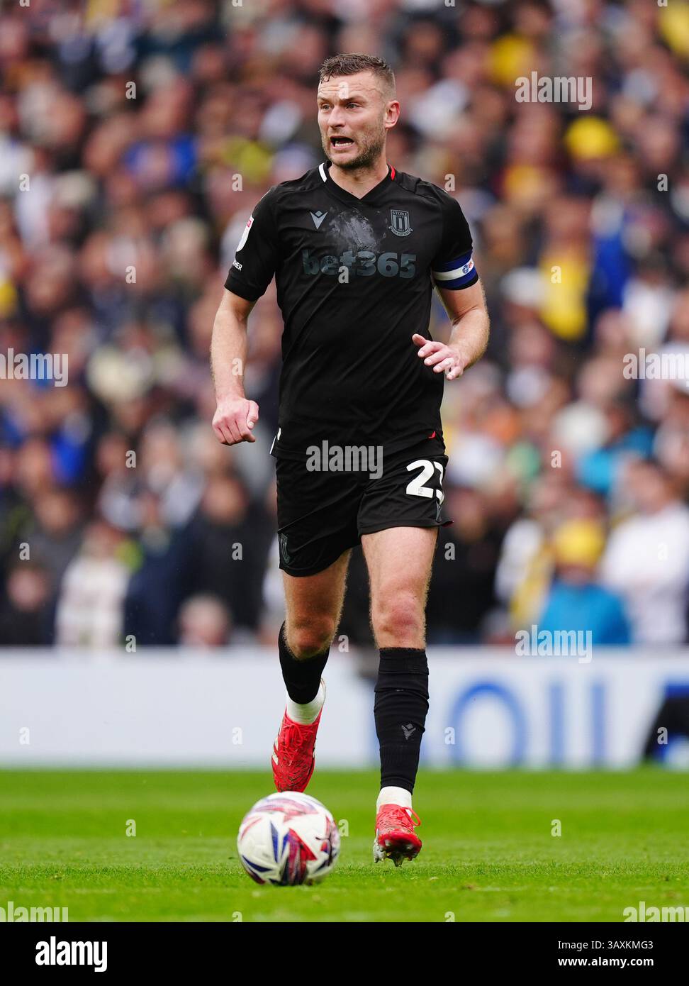 Stoke City's Ben Gibson during the Sky Bet Championship match at Elland ...